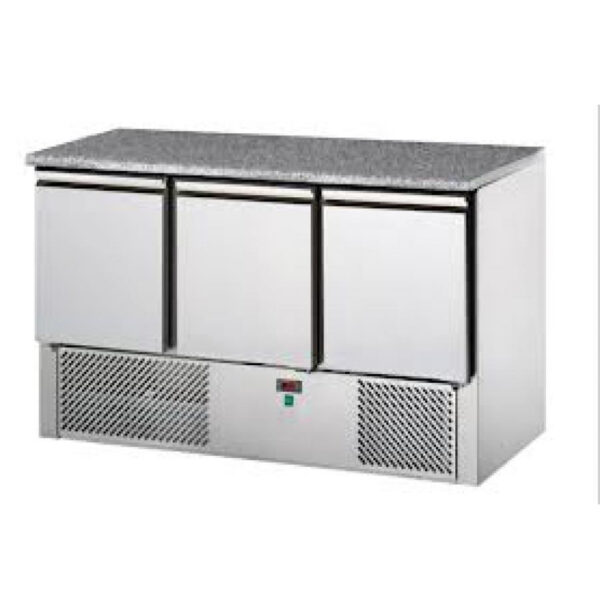 Ψυγείο πάγκος πίτσας με γρανίτη 3 πόρτες 1410x700x870 TDM – inox24